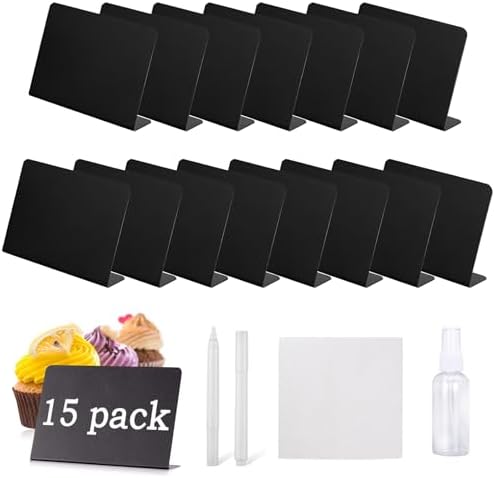 Amazon.com : TPBSITNS 15PCS Mini Chalkboard Signs for Food,Small 4"x3 ...