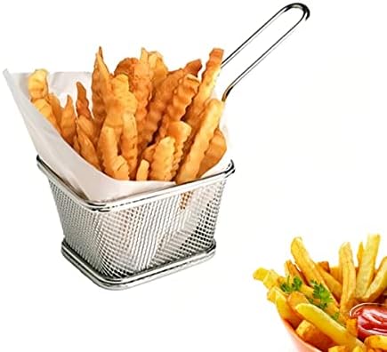 Amazon.com: Stainless Steel Mini French Fries Basket Square Fryer ...