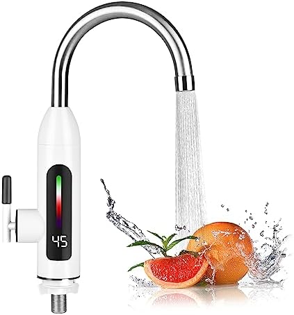 Electric Instant Heater Tap, Stainless Steel Instant Hot Water Tap with ...