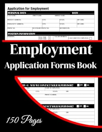 Employment Application Forms Book.: Track Professional Details ...
