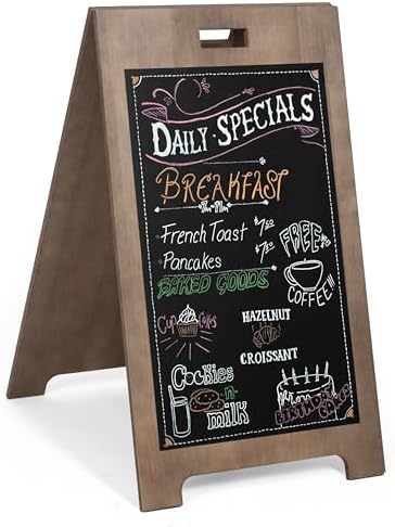 Amazon.com : Ilyapa Solid Ply A-Frame Sidewalk Chalkboard Sign - 20 X ...
