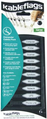 Amazon.com: Kableflags KFA025 Cable Identification Tags (Computer ...