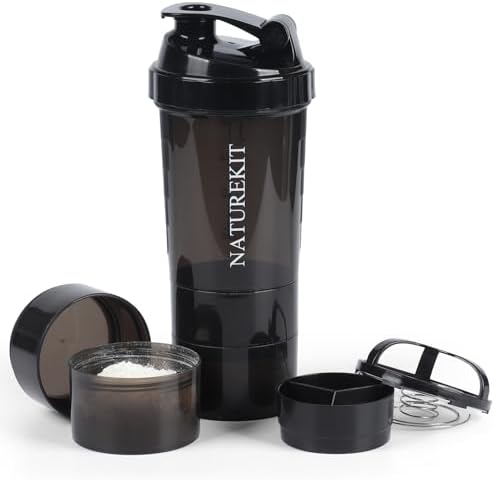 Amazon.com: NATUREKIT Shaker Bottle,Protein Shaker with Powder Storage ...