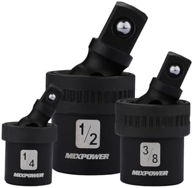 BLACKROBOT Universal Joint Set 3PCS, 1/2" 3/8" 1/4" Drive Socket ...