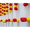 Amazon.com: Marubhumi of 5 Feet Long Strands Artificial Marigold Flower ...
