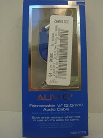 Amazon.com: AUVIO 3-Ft. Retractable 1/8 (3.5mm) Audio Cable (Blue ...