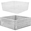 Amazon.com : CYS EXCEL White Wood Square Planter Box with Removable ...