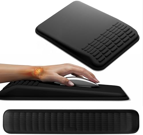 Amazon.com : Mekass 2-in-1 Mouse Pad and Keyboard Wrist Rest, Computer ...