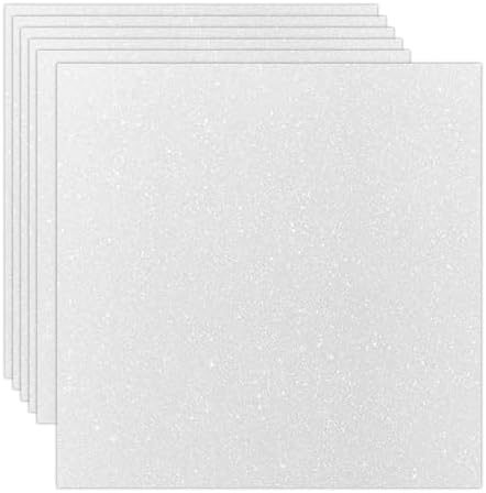 Amazon.com : Rramorrra White Glitter Cardstock Paper 12" x 12" 15 ...
