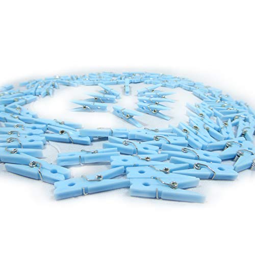 Snapklik.com : Mini Blue Clothespins 100 Pack 1.25 Inch Clothes Pins ...