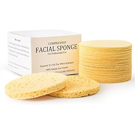 Amazon.com: Facial Sponges, MAXSOFT Compressed 100% Natural Cellulose ...