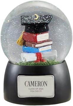 Amazon.com: Personalization Universe Graduation Personalized Snow Globe ...