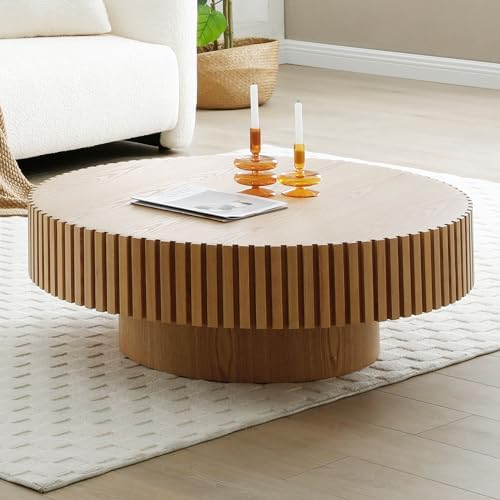 Amazon.com: BSYEIO 31.5''Round Coffee Table with Storage, Modern Luxury ...