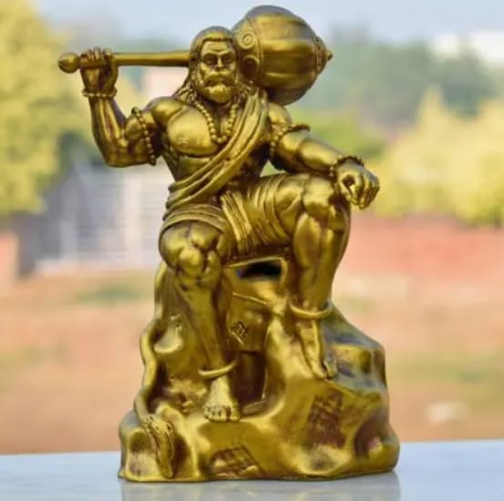 Buy The Decorshed Premium Bahubali Hanuman Sitting on Mountain Idol Car ...