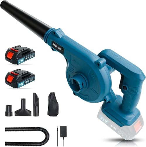 Amazon.com: Cordless Blower with 2 Batteries, 2-in-1 Compact Electric ...