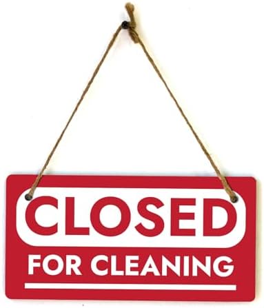 Amazon.com : Closed For Cleaning 5x10 Hanging Wall or Door Sign ...