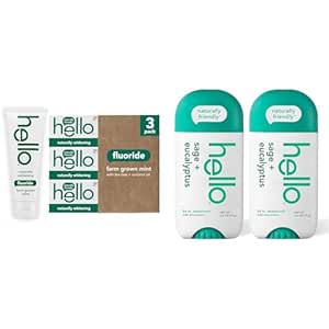 Amazon.com : Hello Naturally Whitening Fluoride Toothpaste, Natural ...