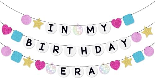 Amazon.com: In My Birthday Era Banner 38Pcs Friendship Bracelet ...
