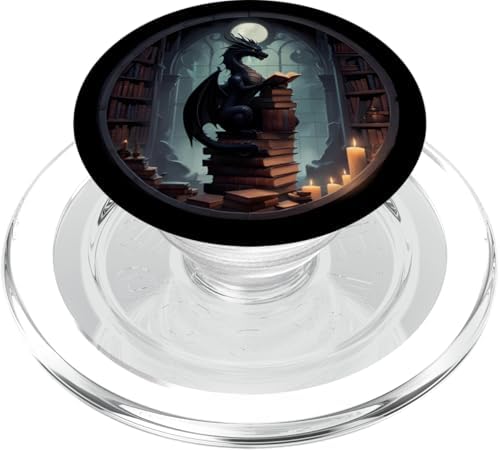 Amazon.com: Librarian Dragon Gothic Goth Book Reading Lover PopSockets ...