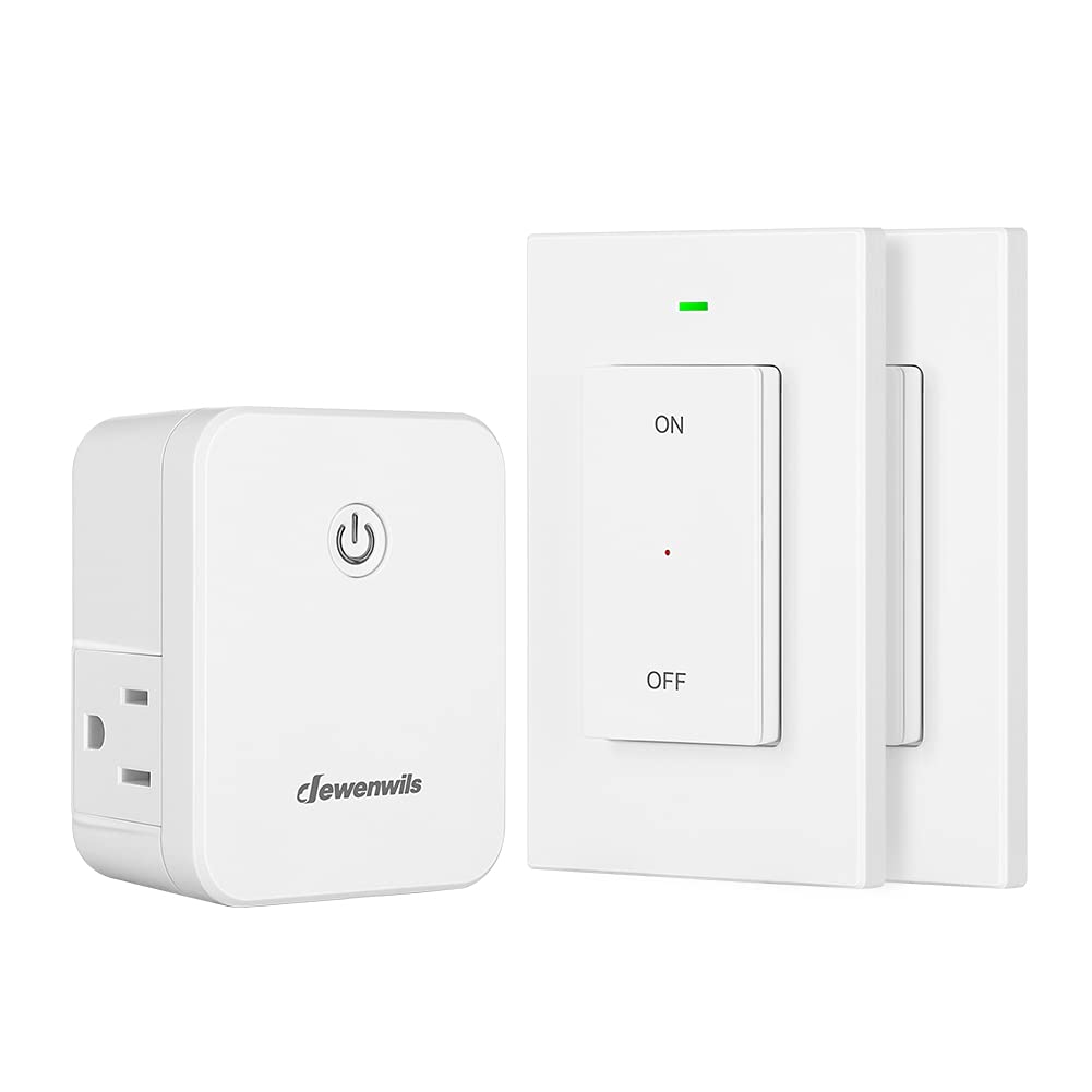 DEWENWILS Remote Control Outlet, Wireless Wall Light Switch with 2 Side ...