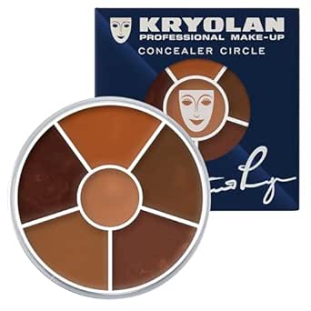 Amazon.com : Kryolan Concealer Circle (DARK) - Full Coverage 6-Color ...