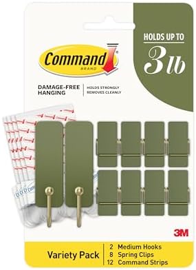 Amazon.com: Command Forever Classic Large Metal Wall Hooks, Damage Free ...