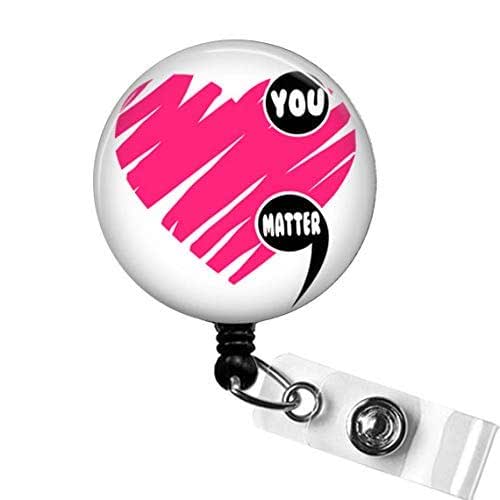 Amazon.com: YOU MATTER Badge Reel, Mental Health Awareness You Matter ...