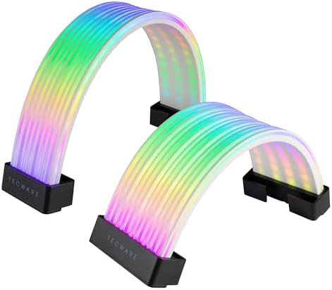 TECWARE Flex RGB, PSU Extension Cable Cover Kit, Light Up LED Strip Set ...