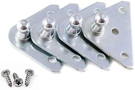 Gas Spring Mounting Bracket 10mm Ball Stud Strut Prop (2 Pairs - 10 ...