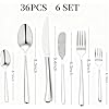 Amazon.com: 36 Piece Silverware Set with Placemat,MASALACO 6-Piece ...