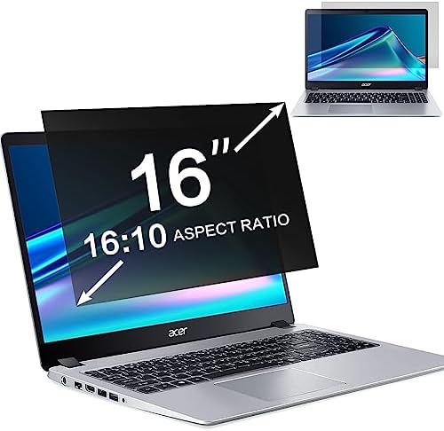 ZOEGAA 16 Inch Laptop Privacy Screen Filter for 16:10 Widescreen ...