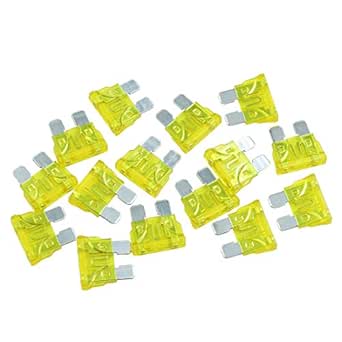 uxcell 15pcs DC 5V-32V 20A Universal Medium Blade Style Fuse for Car ...