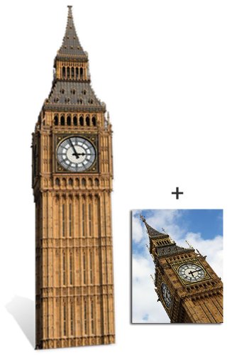 Big Ben Clock Famous Landmark Lifesize Cardboard Cutout Standee Standup ...