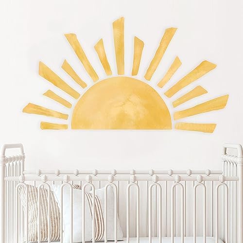 Amazon.com: Rising Sun Wall Decal - Large Half Sun Nursery Removable ...