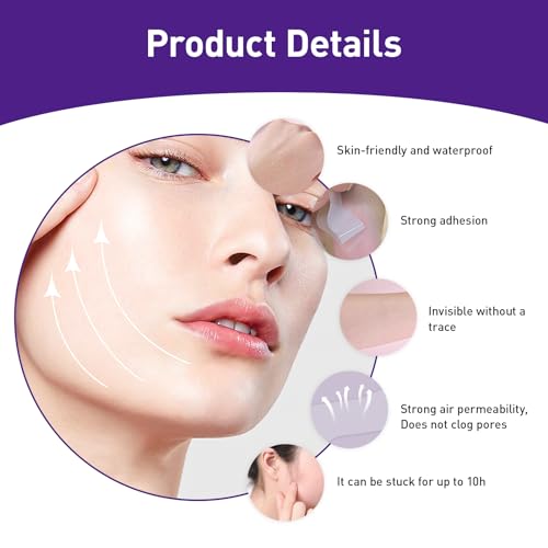 Face Lift Tape, 60 Pcs Face Lift Tape Invisible Waterproof Face ...