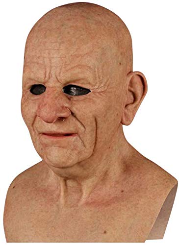 Buy Elder Men Chinless Latex Headgear for Masquerade Halloween Party ...