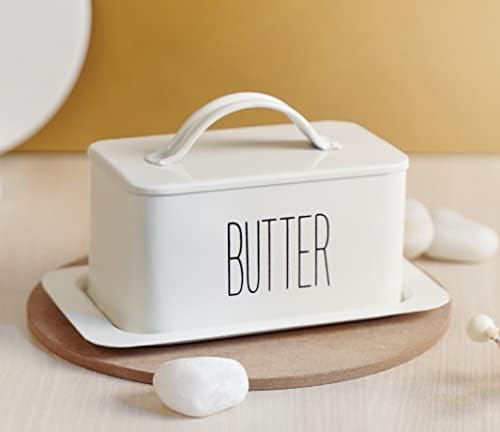 Buy Classyo Metal Butter Dish with Lid, Butter Storage Box for Fridge ...