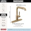Delta Almari Brushed Gold Kitchen Faucet with Pull-Out Sprayer, Modern ...