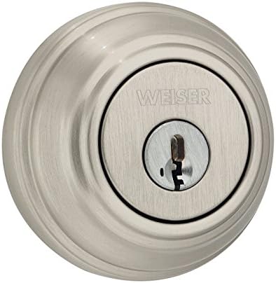 Weiser Collections Satin Nickel Round Deadbolt Lock, ANSI/BHMA Grade 1 ...