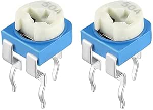 Amazon.co.jp: XYWHPGV 500K Ohm Variable Resistor Top Adjustable Horizontal Cermet Potentiometers ...