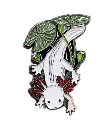 Amazon.com: Axolotl Pin Brooch, Salamander Enamel Pin, White Axolotl ...