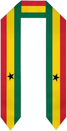 Amazon.com: Ghana Ghanaian Flag Graduation Stole Gradution Sash Class ...