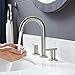 VAPSINT 3 Hole Brushed Nickel Widespread Bathroom Faucet,Modern 2 ...