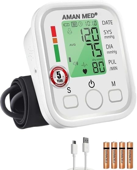 AMAN MED® BP Monitor Digital Fully Automatic Upper Arm Blood Pressure ...