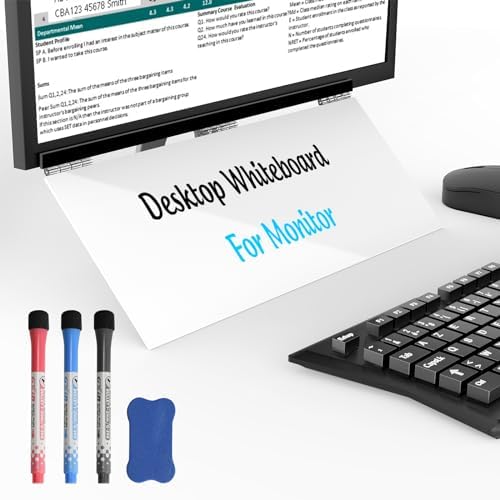 Amazon.com : Miratino Desktop Whiteboard for Monitor,16" x 7" Dry Erase ...