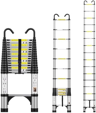 Dajianglx 15.5FT Telescoping Ladder, Aluminum Extension Ladder with ...