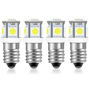 E10 Miniature Screw Base 12V Spot LED Light Bulb, Bonlux 1W E10 ...