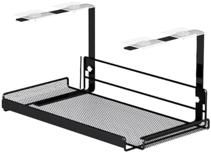 Amazon.com: Under Desk Drawer Organizer Clamp-On, Mesh Metal Desk ...