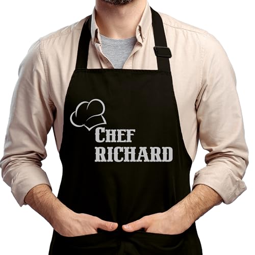 Amazon.com: Personalized Chef Apron, Personalized Gift for Dad or Mom ...