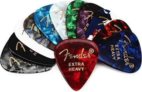 Fender Classic Celluloid Guitar Picks 351 Shape, Color Medley, Extra ...
